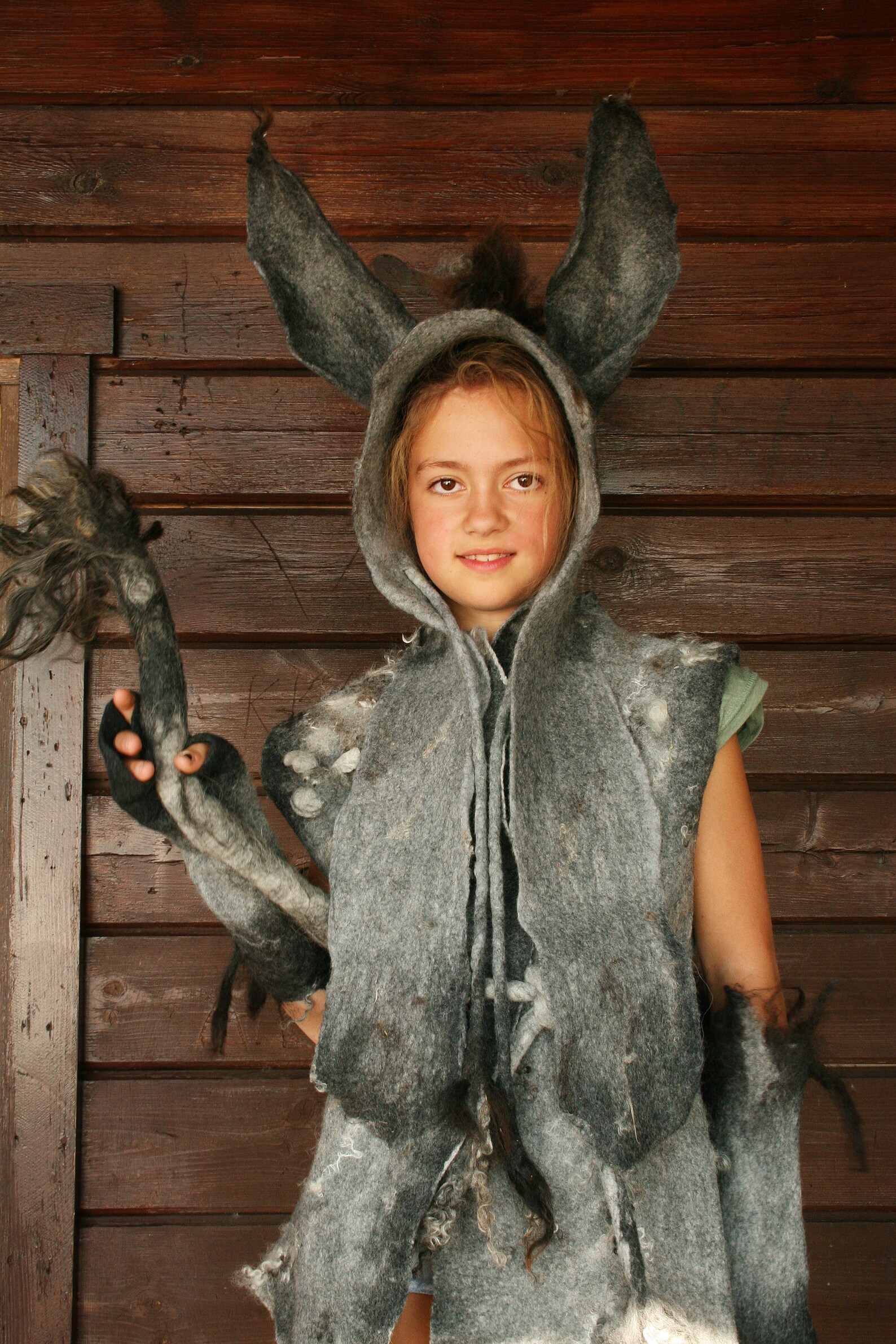 Donkey Ears Felted Hat Earflap Shrek Donkey Hat Headpiece - Etsy