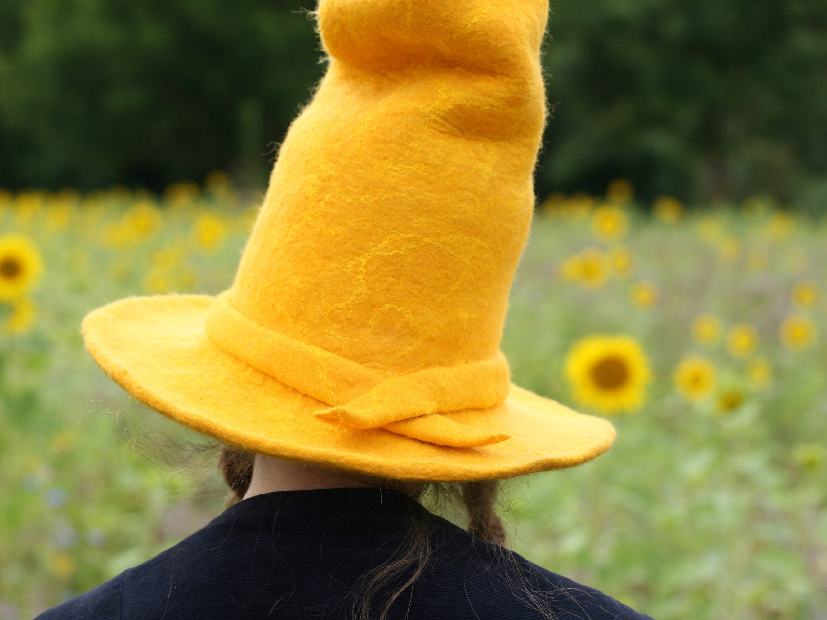 Yellow Floppy Hat. Felted Slouch Hat. Farmers Gardener Peasant - Etsy