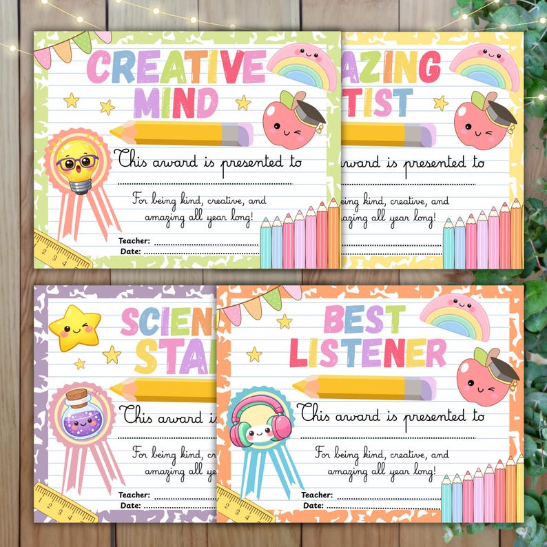 Editable CANVA Classroom End of Year Awards & Matching Bookmarks ...