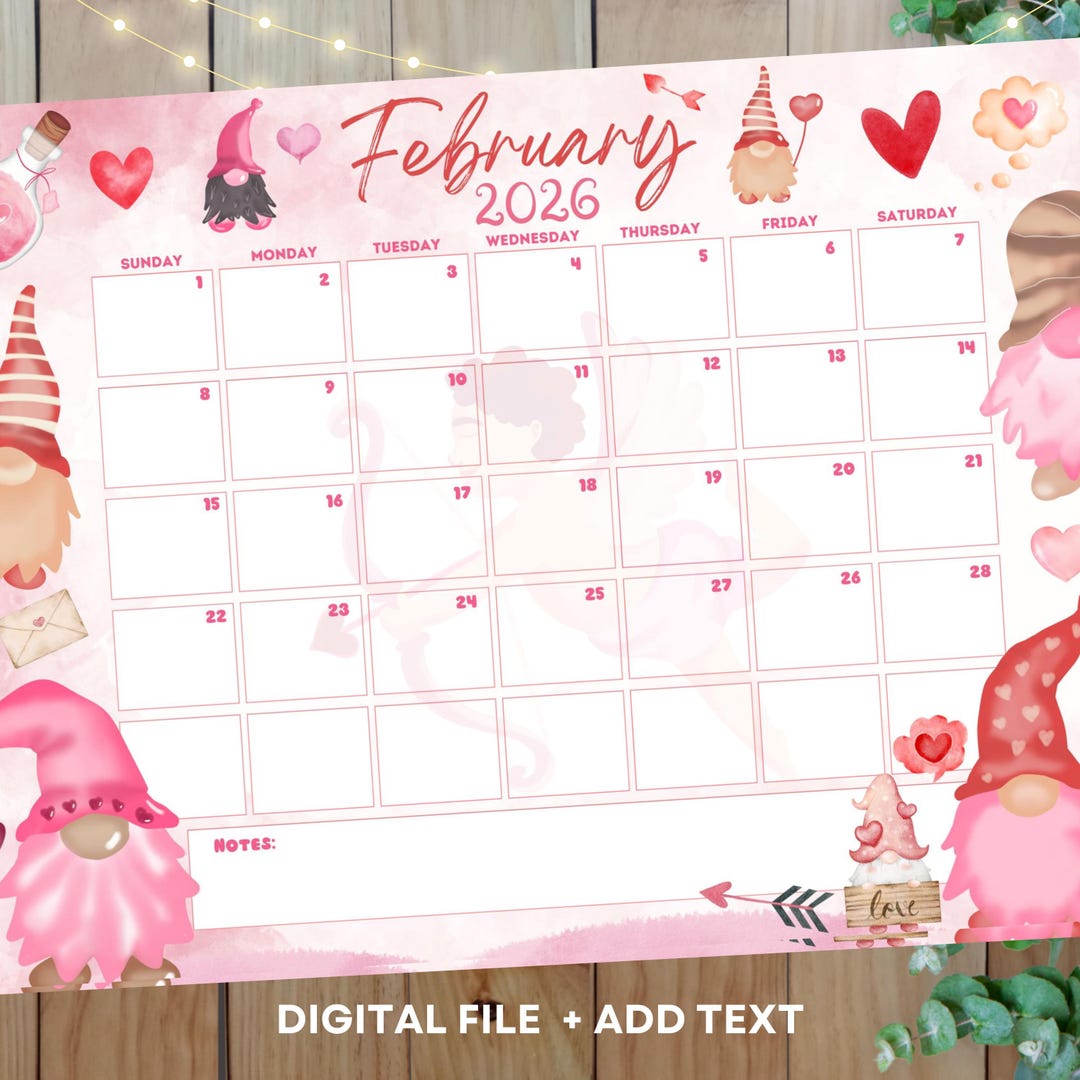 February 2026 Calendar Printable | Editable PDF | Minimalist Monthly ...