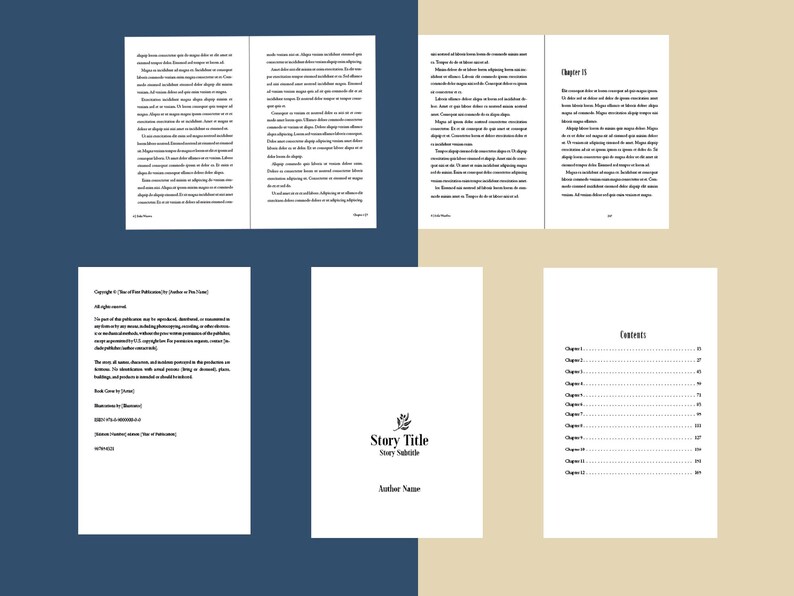 Customizable Book Interior Template 5.5x8.5 | Indesign Print & Ebook ...