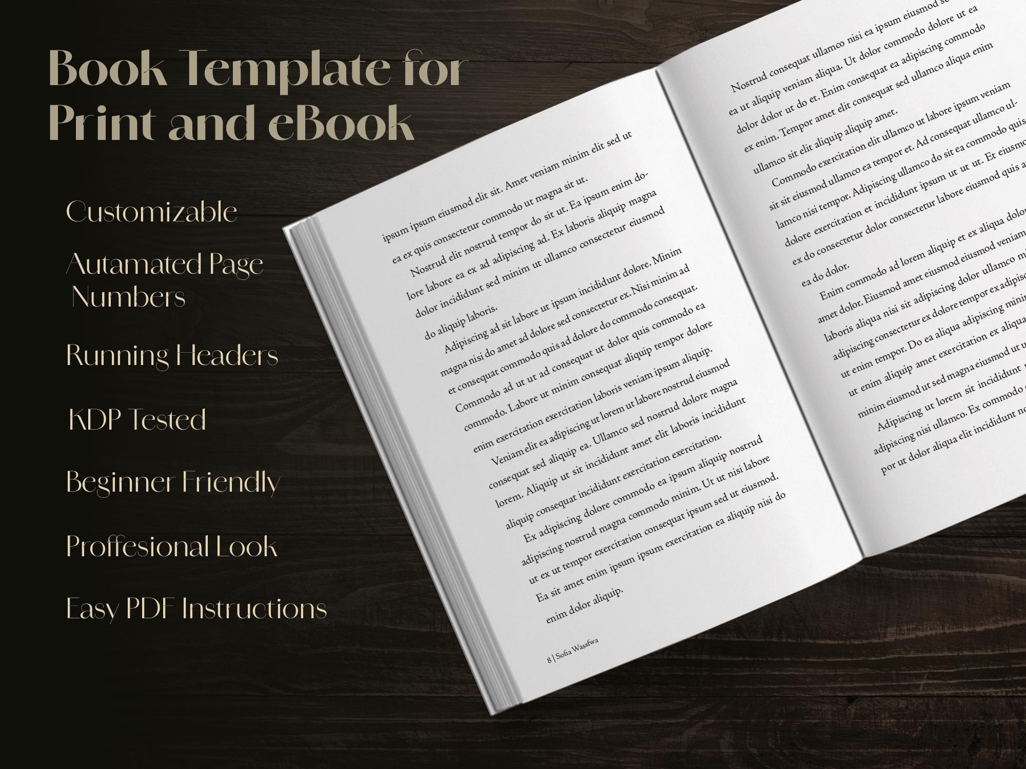 Customizable Book Interior Template 5.5x8.5 | Indesign Print & Ebook ...