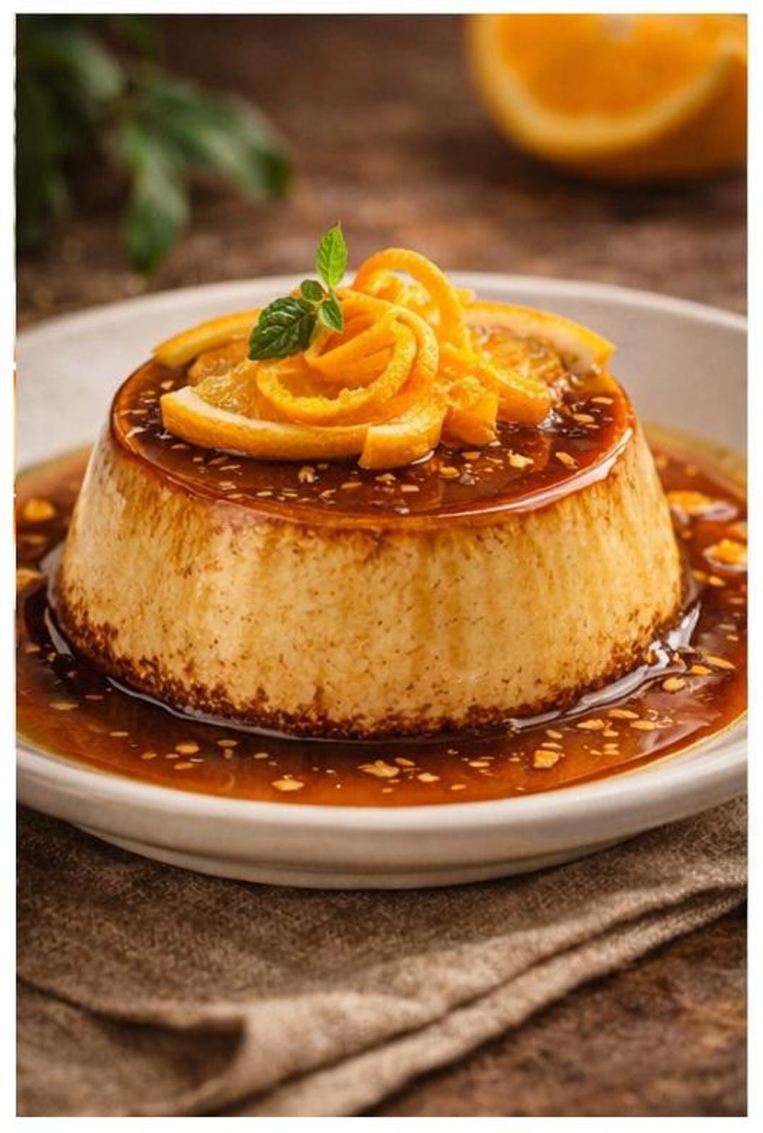 Orange Citrus Flan Recipe | Fresh Caramel Custard Dessert | Digital ...