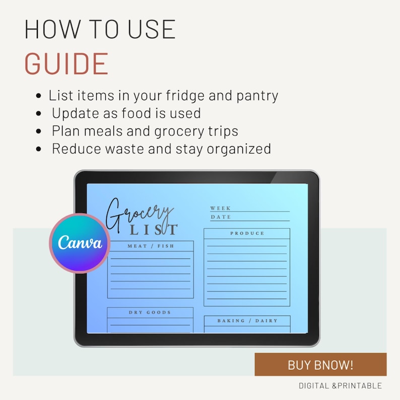 Fridge Pantry Inventory Tracker, Kitchen Organization Labels, Declutter ...