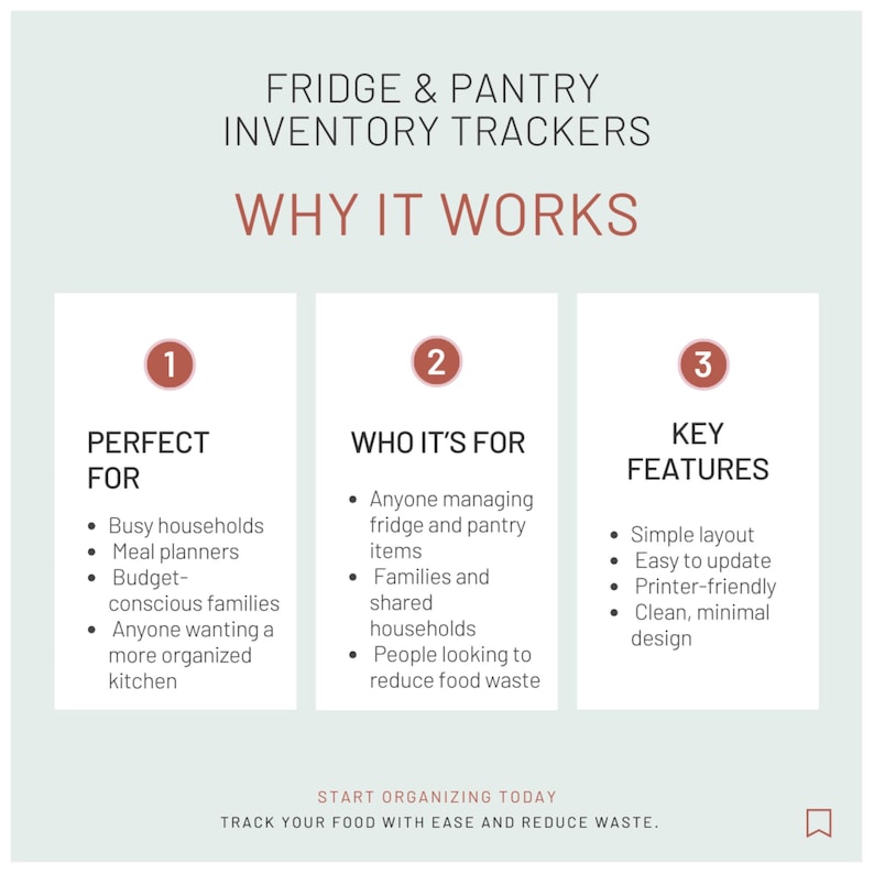 Fridge Pantry Inventory Tracker, Kitchen Organization Labels, Declutter ...