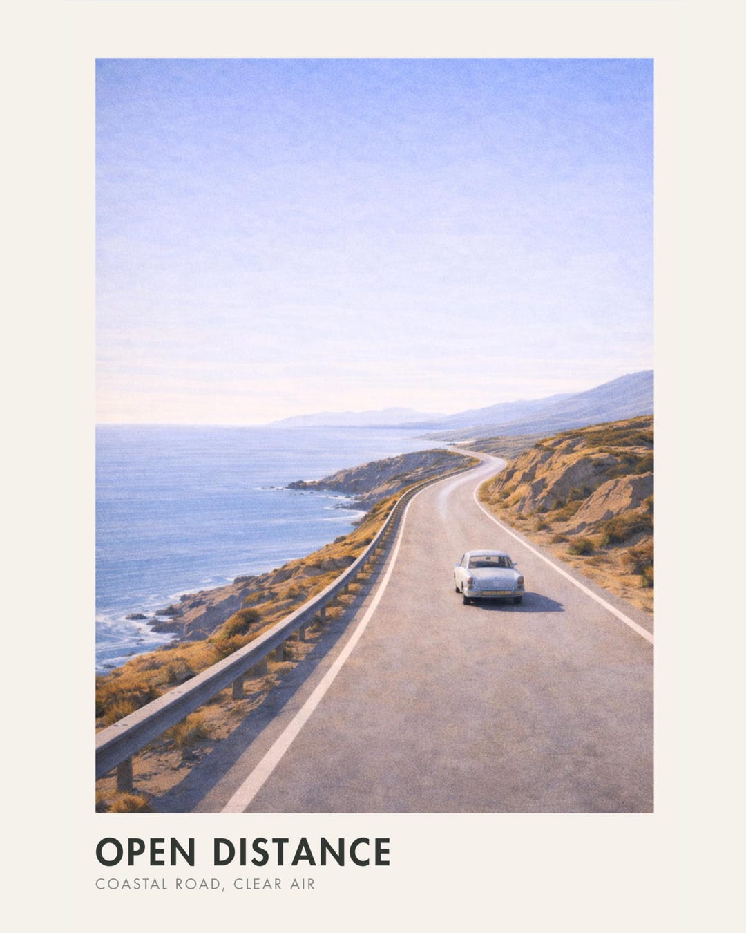 Open Distance – Coastal Road Art Print | Classic Car Travel ...