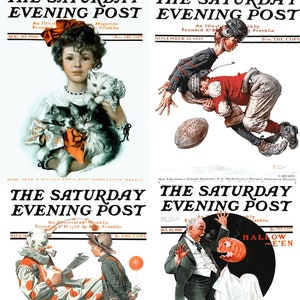 540 Images Saturday Evening Post Covers Public Domain on DVD/CD Make ...