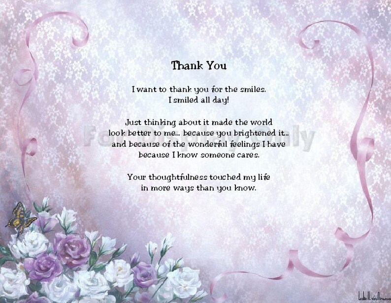 Thank You Sentimental Print Perfect for Framing Gift for Friend ...