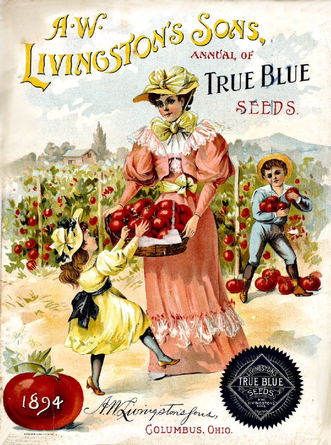 Livingston's 05 A.W. Livingston's Sons Seed Company Bright Colorful ...