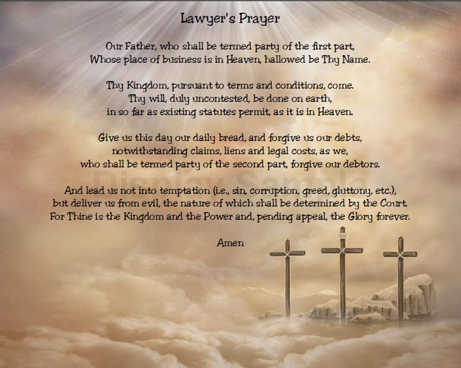 Lawyer's Prayer Sentimental Print Perfect for Framing Gift - Etsy