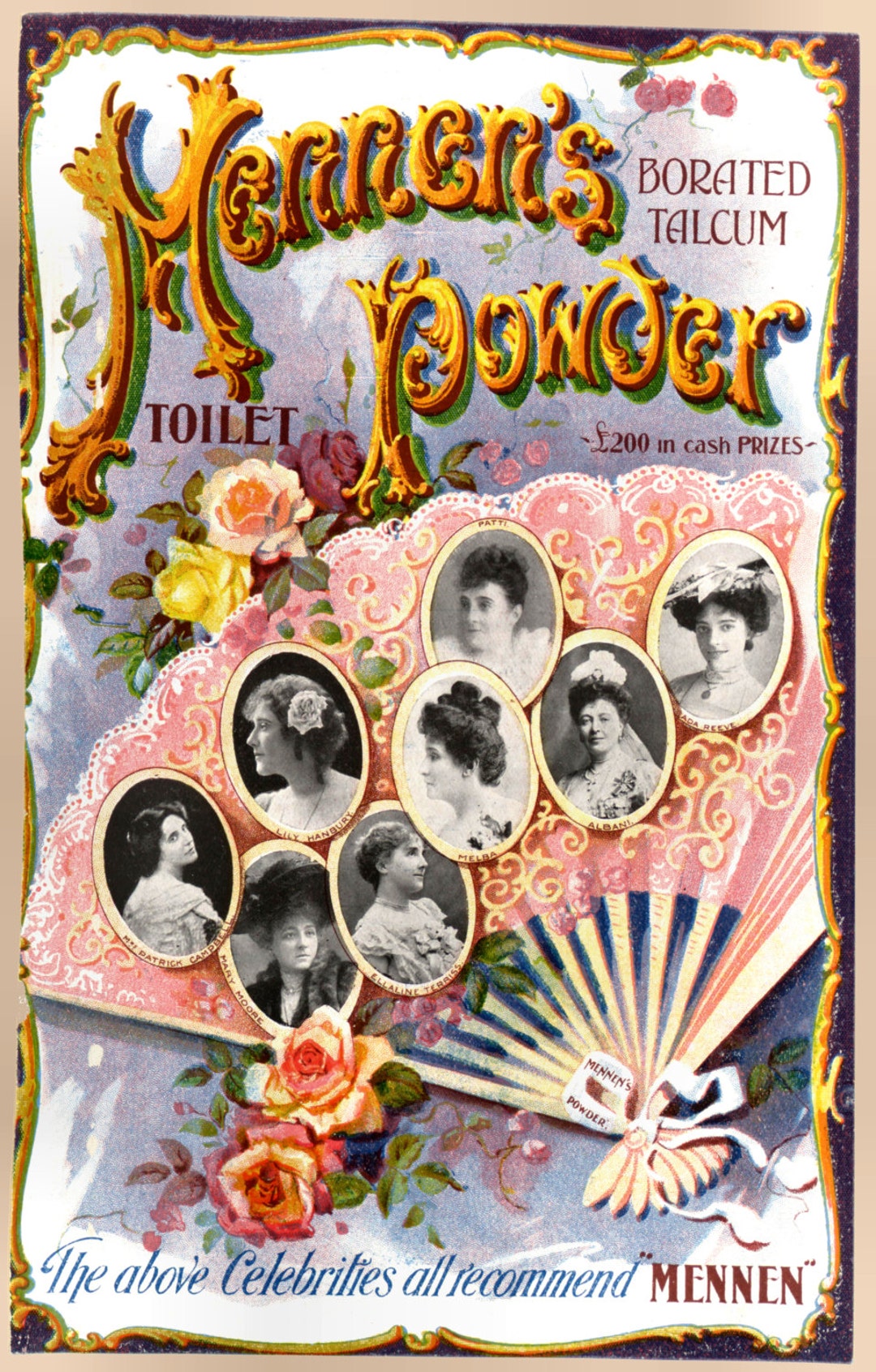 Mennen's Powder 11x17 Advertising Reproduction Print Vintage - Etsy