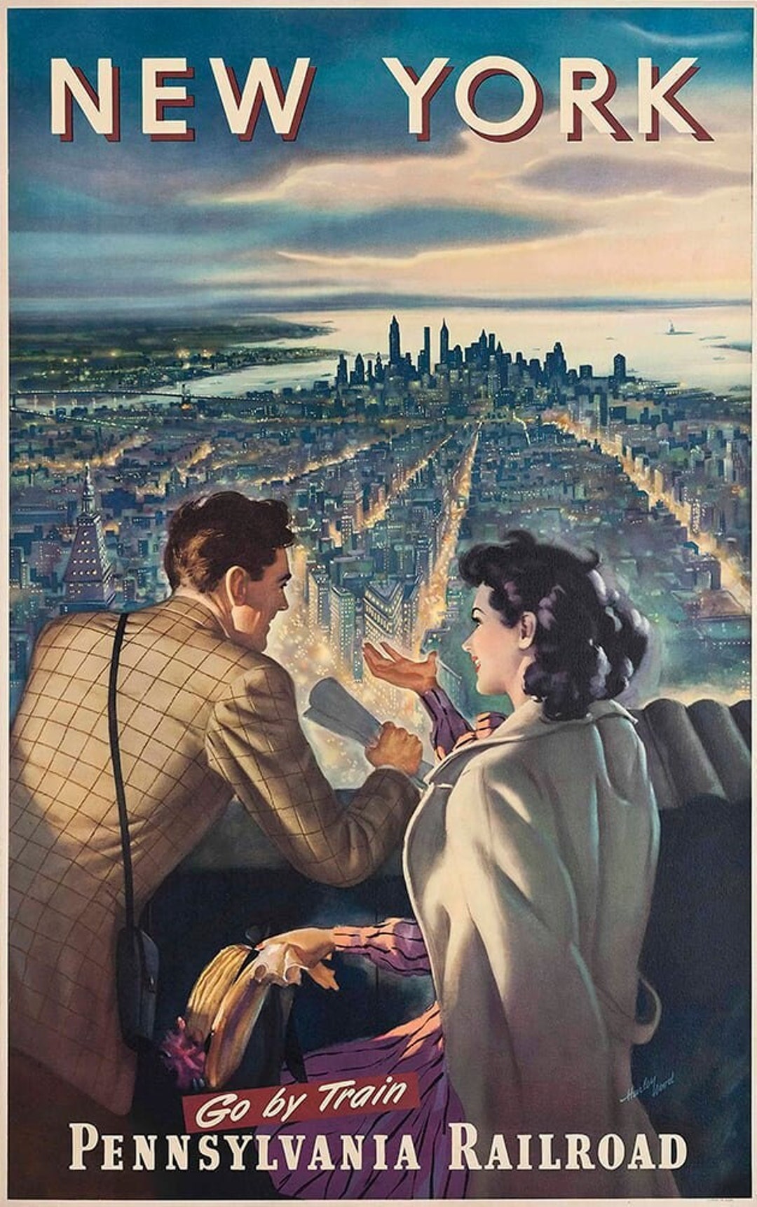 New York Pennsylvania Railroad Vintage Reproduction Travel Poster 11x17 ...