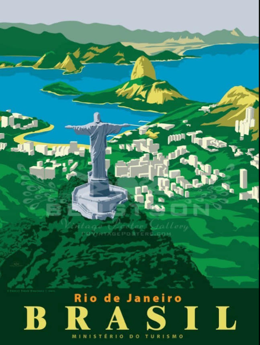 Brazil Brasil Vintage Reproduction Travel Poster 11x17 - Etsy