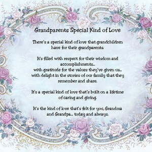 Grandparents Special Kind of Love Sentimental Print Perfect for Framing ...