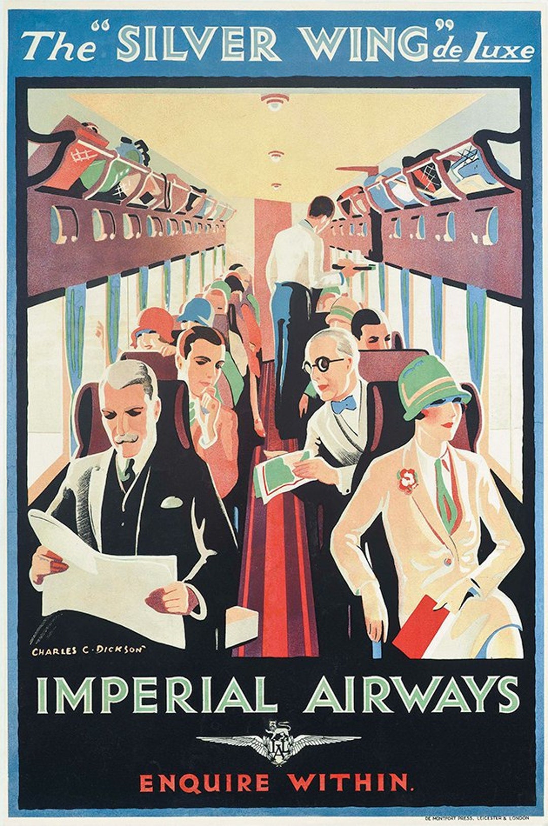 Imperial Airways 1927 Vintage Reproduction Travel Poster 11x17 Wall ...