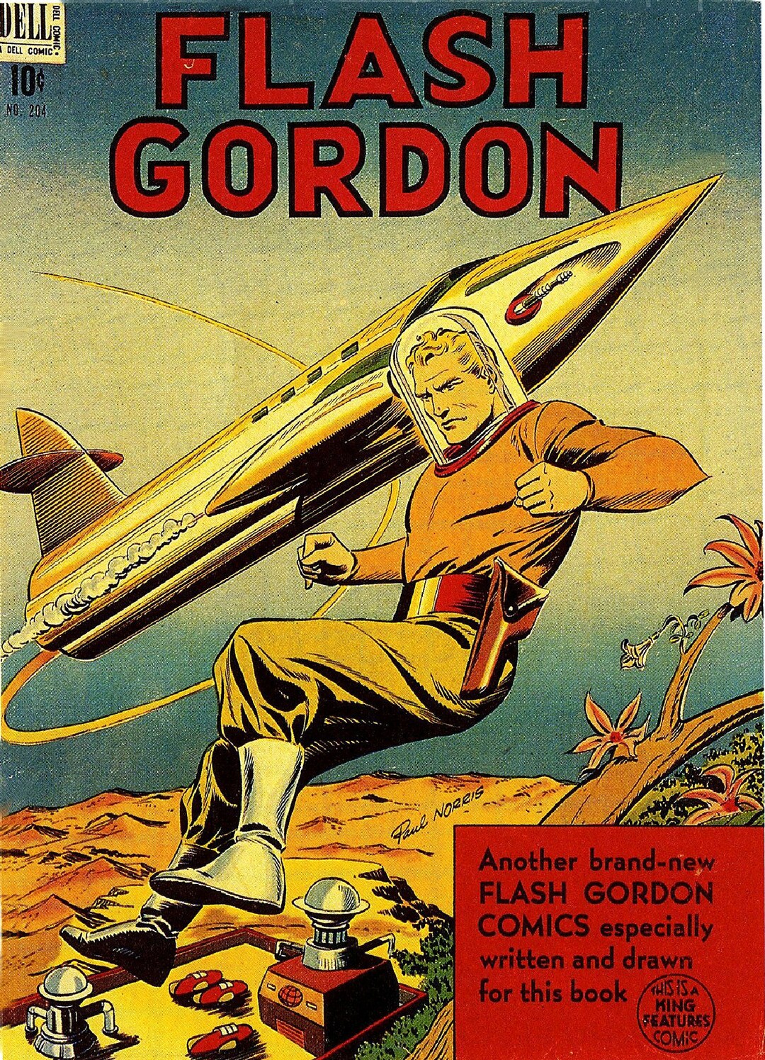 Sci Fi Comic Book Cover Reproduction Print Vintage Flash Etsy