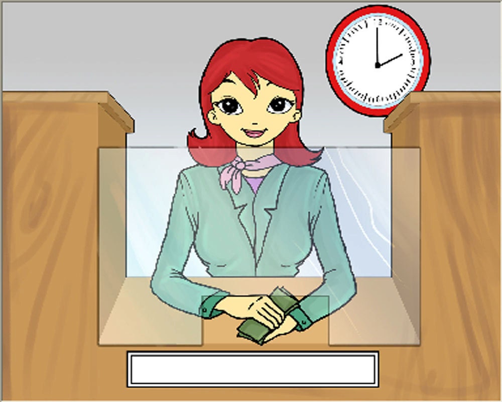Female Banker Cartoon