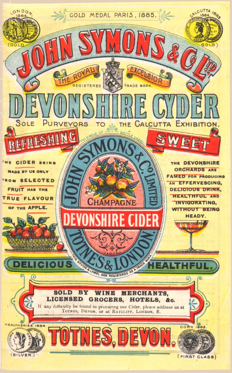 Cyder Devonshire Cider 11x17 Advertising Reproduction Print Vintage - Etsy