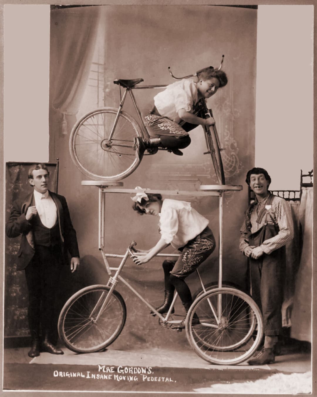 Cyclists 1897 Circus Vibrant Colors 11 X 17 Reproduction Print Vintage ...