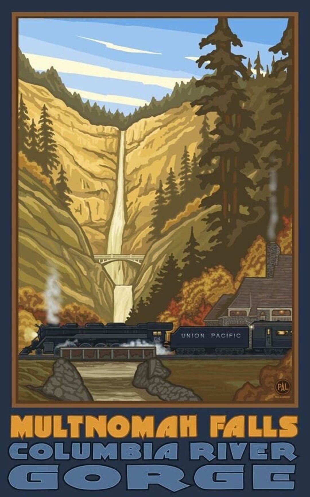 Columbia River Gorge 2 Vintage Reproduction Travel Poster 11x17 Wall ...