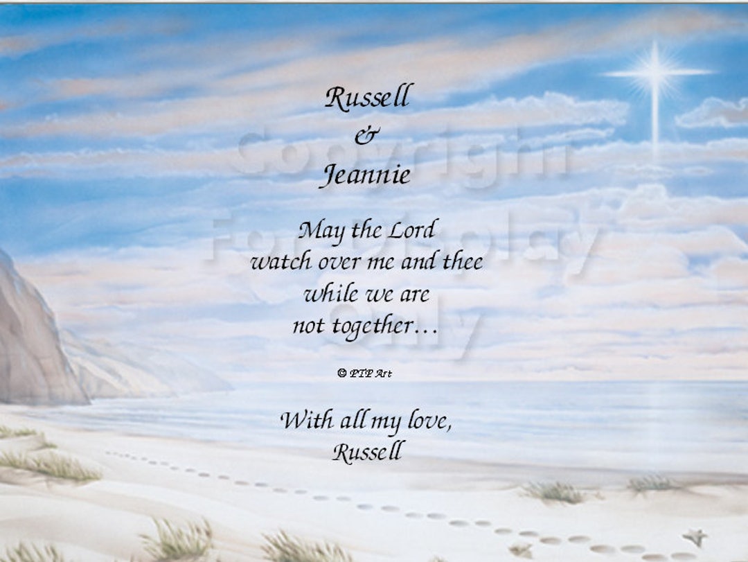 May the Lord Watch Over Me and Thee... Sentimental Print Gift Love 1241 ...