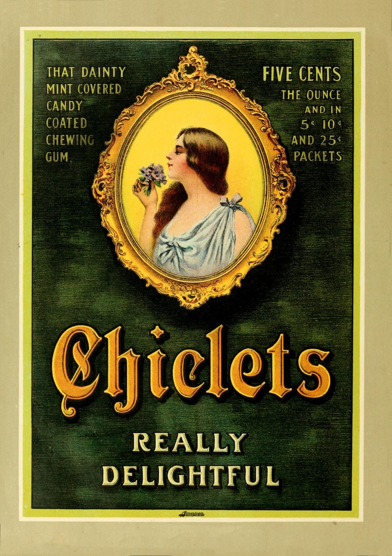 Chicklets 11x17 Advertising Reproduction Print Vintage - Etsy
