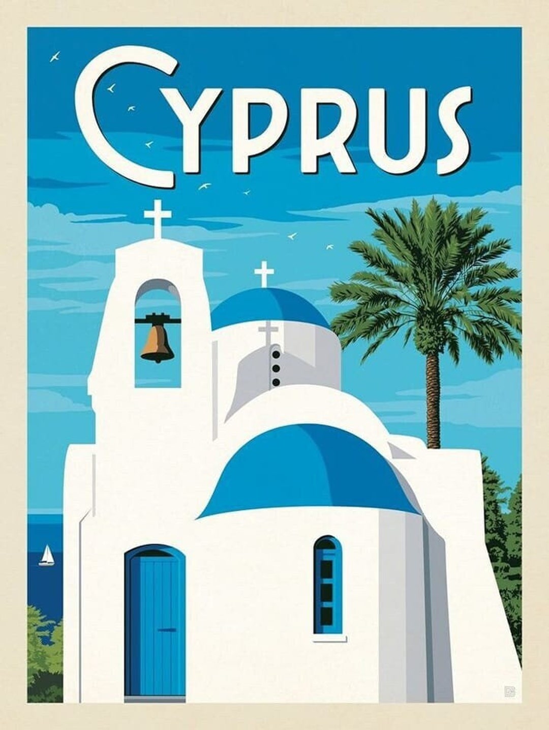 Cyprus 2 Vintage Reproduction Travel Poster 11x17 Wall Hanging Art ...