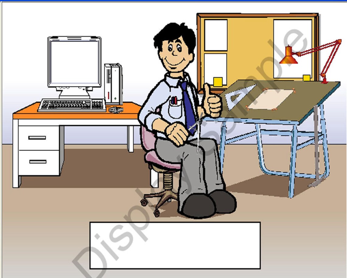 Architect Male Character Personalized Matted Print Finished - Etsy