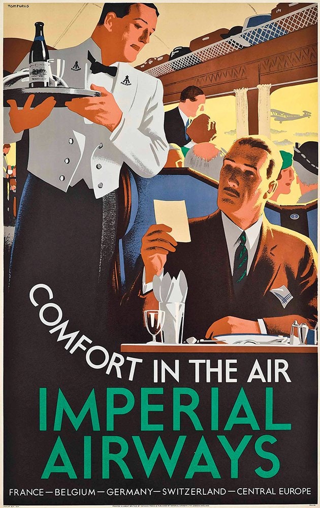 Imperial Airways 1937 Vintage Reproduction Travel Poster 11x17 - Etsy