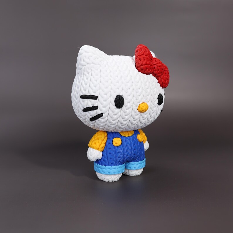 Hello Kitty - Knitted Look - 3D Printed - Etsy