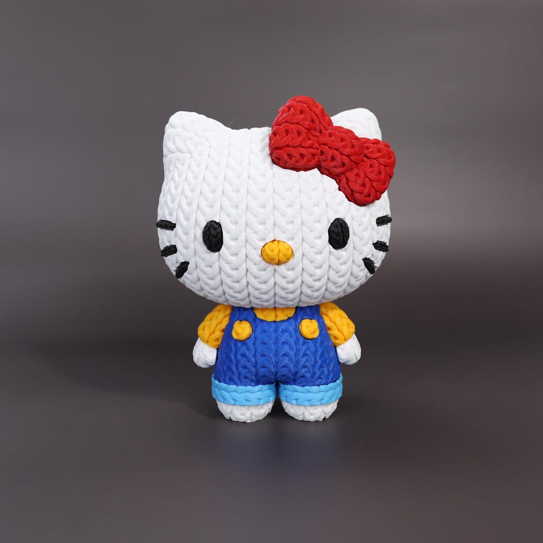 Hello Kitty - Knitted Look - 3D Printed - Etsy