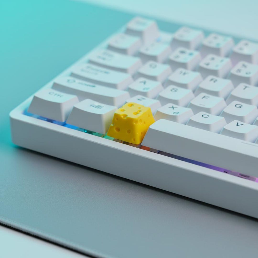 Cheese Keycap for Mechanical Keyboard & Cute Food Resin ESC Key, Funny ...