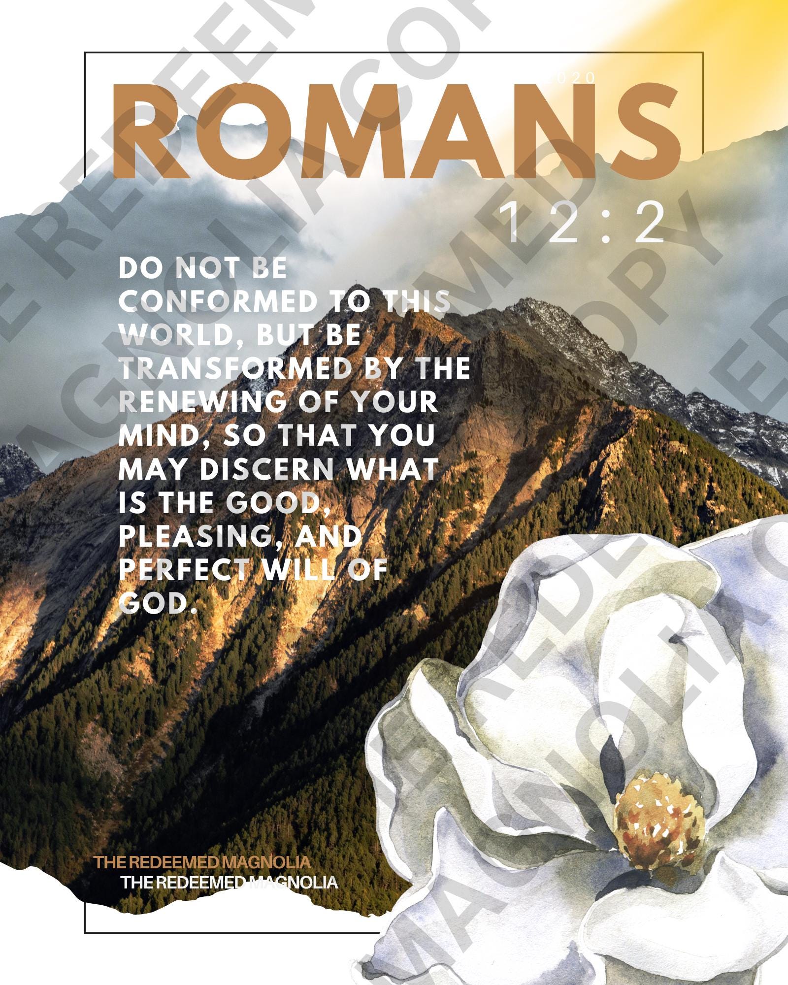 Modern Romans 12:2 Bible Verse Digital Print, 8 X 10 - Etsy