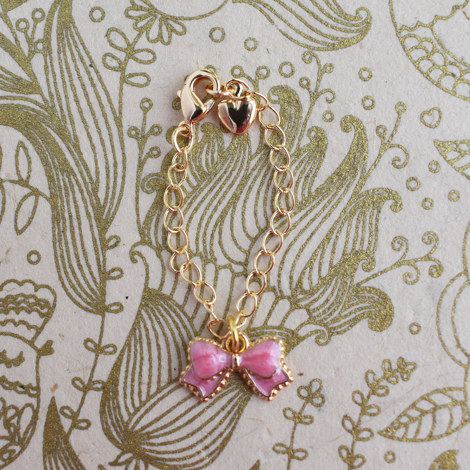 24K Gold Plated Brass Chain Bow Doll Necklace Blythe Charm Be My Baby ...