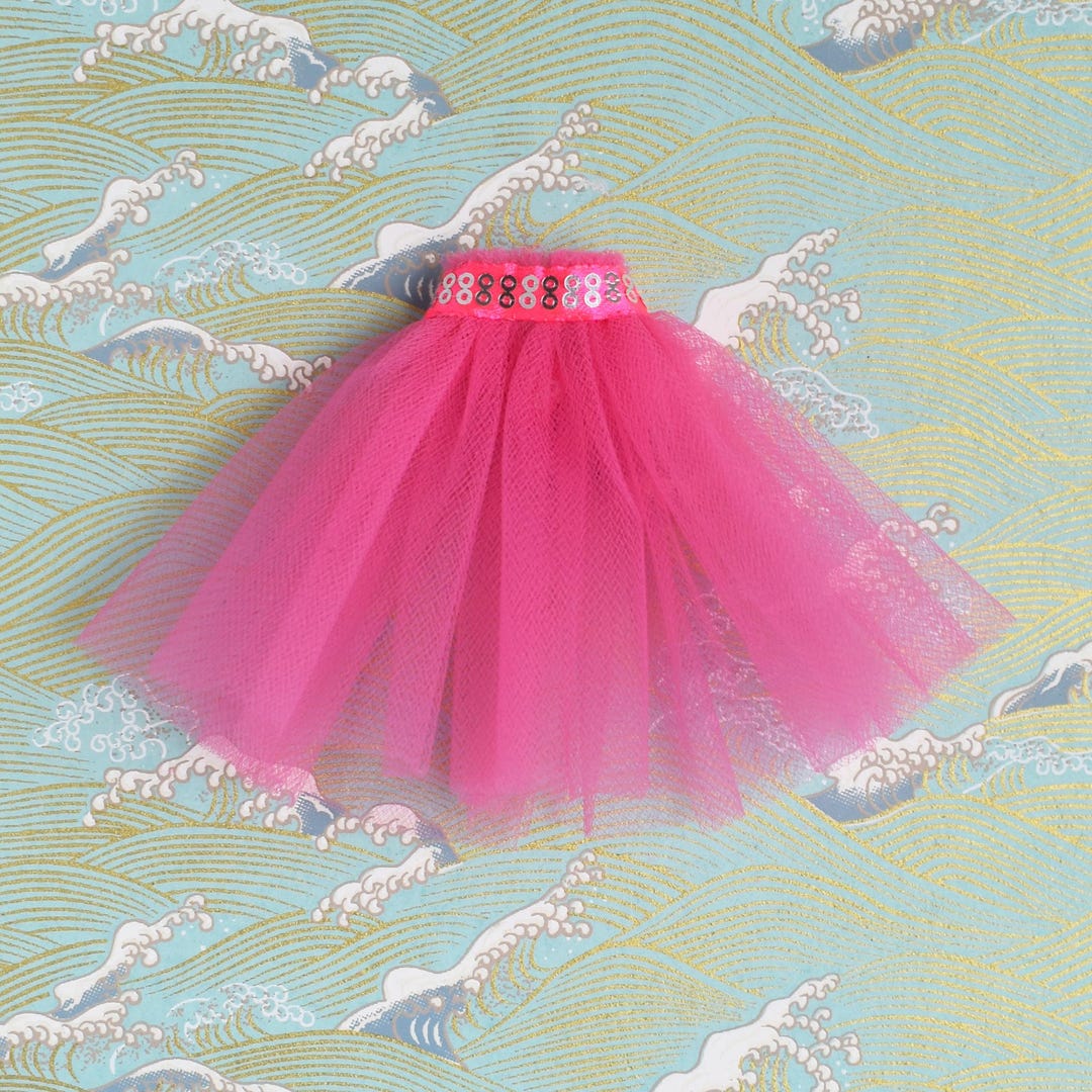Neon Pink Tutu Blythe Tulle Skirt Crinoline Pullip Licca Be My Baby ...