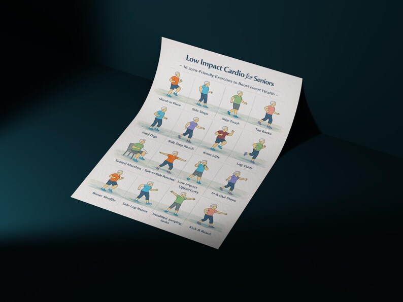 Low Impact Cardio for Seniors Printable | Gentle Cardio Exercises ...