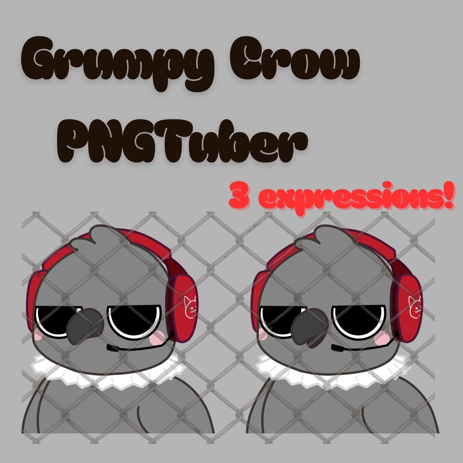 Grumpy Crow Pngtuber | Love and Deepspace | Pre-made | Veadotube | 3 ...