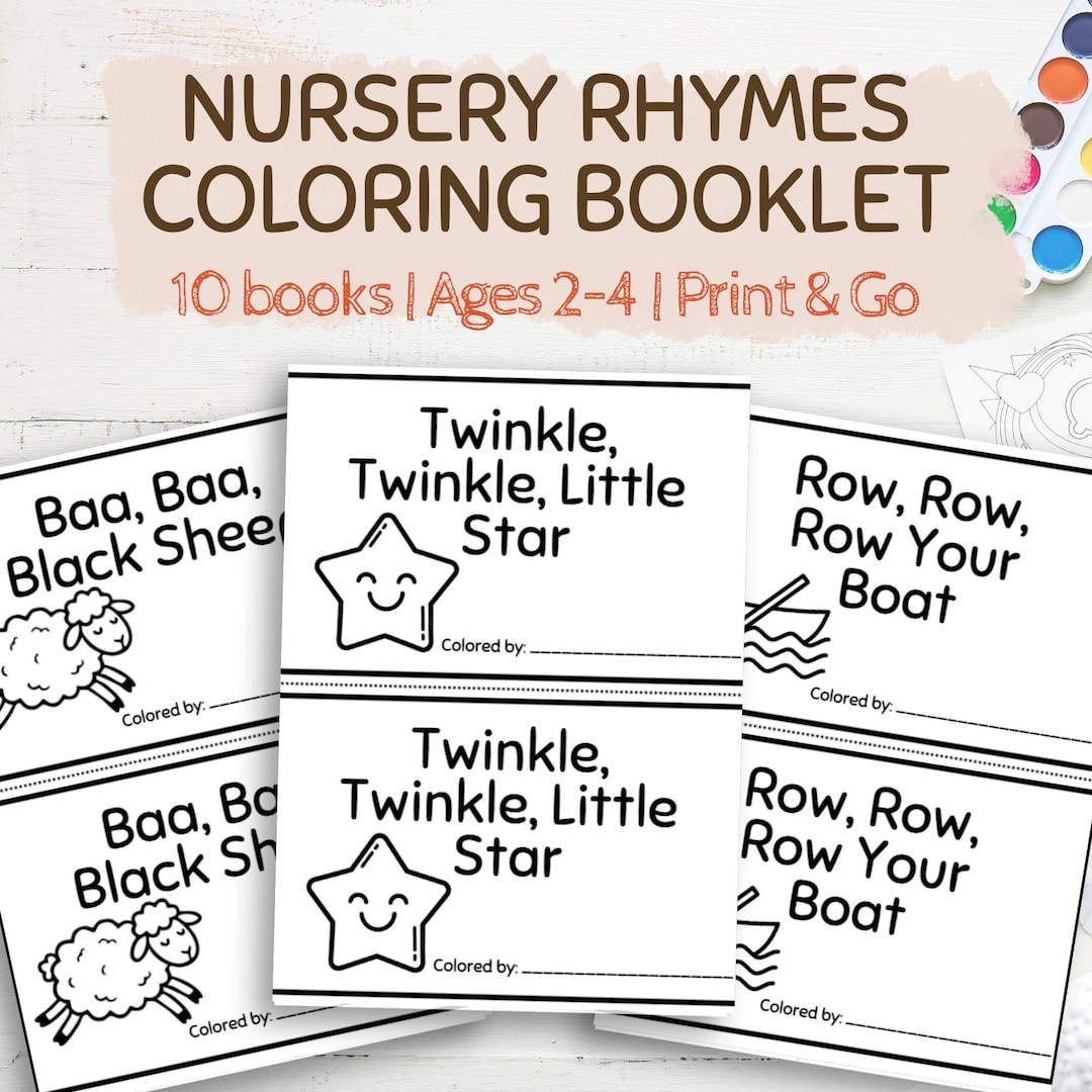 Nursery Rhyme Easy Readers Printable Bundle | 10 Classic Rhymes Mini ...