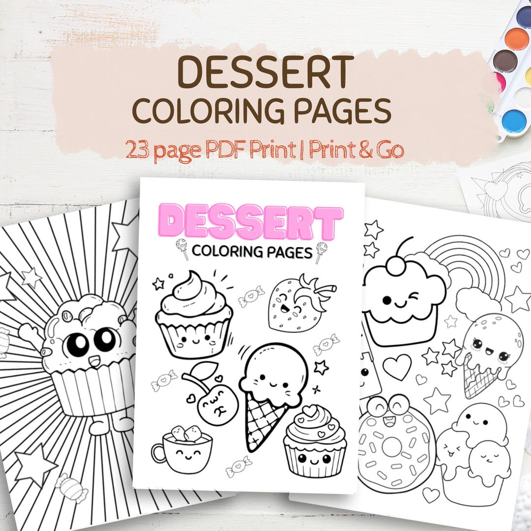 Dessert Coloring Pages for Kids | Sweet Treat Coloring Worksheets ...
