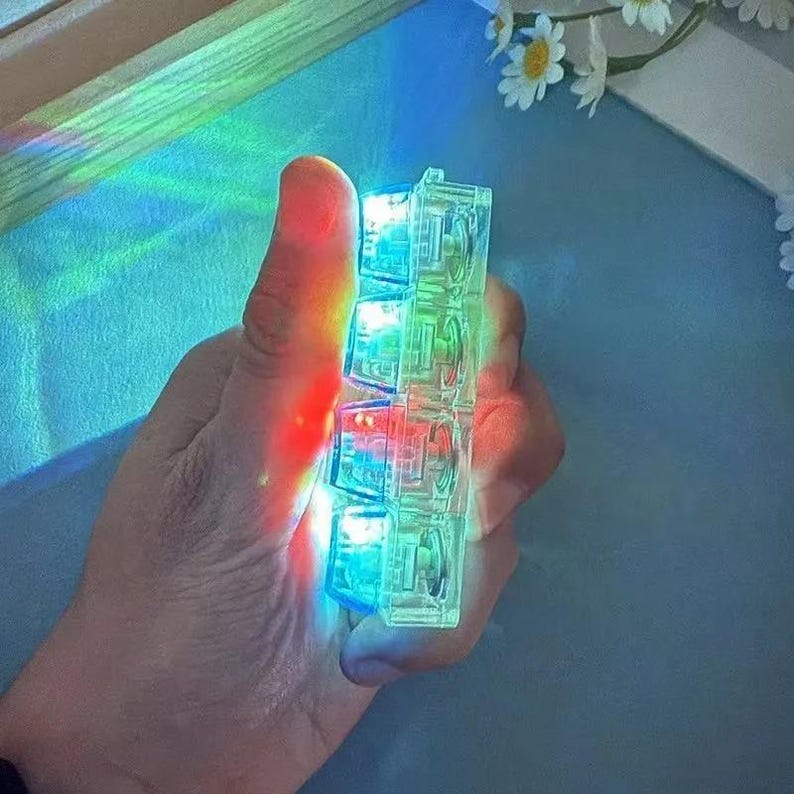 LED Keyboard Keychain Fidget Toy Crystal Clicker Sensory Gadget for ...