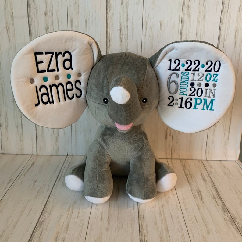 Personalized Elephant Personalized Baby Gift Dumble - Etsy