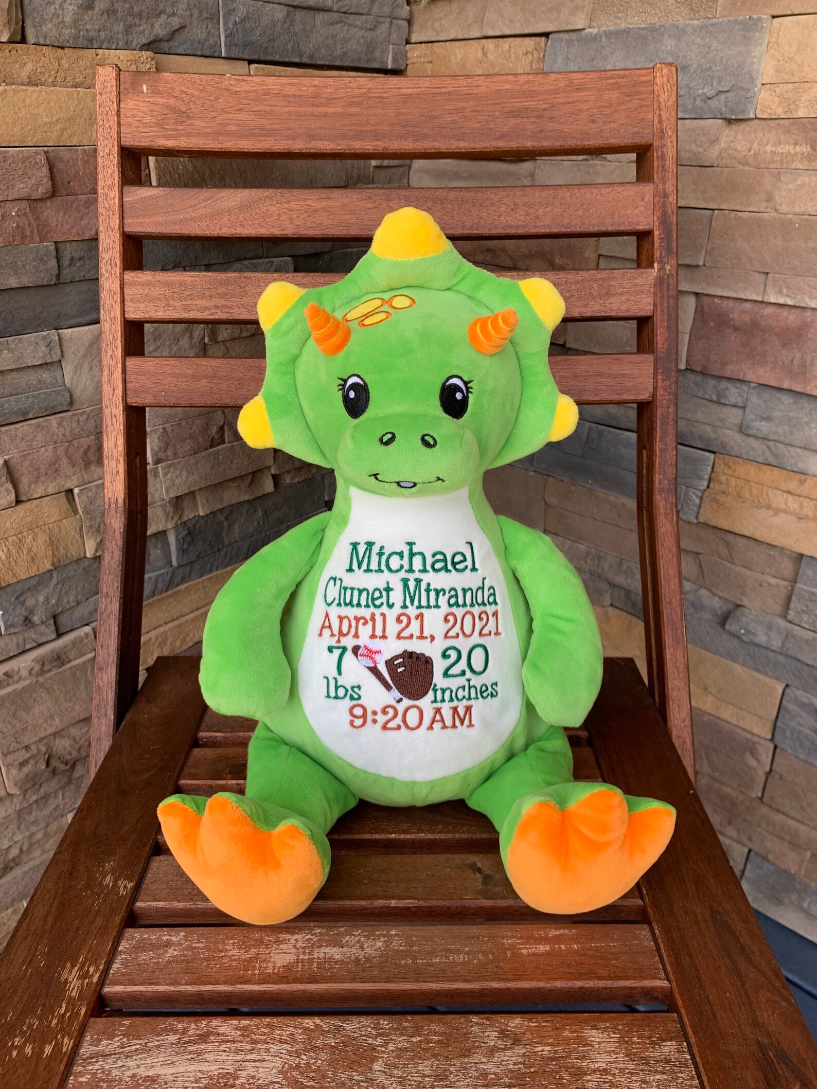 Birth Stat Stuffed Animal Personalized Baby Gift - Etsy