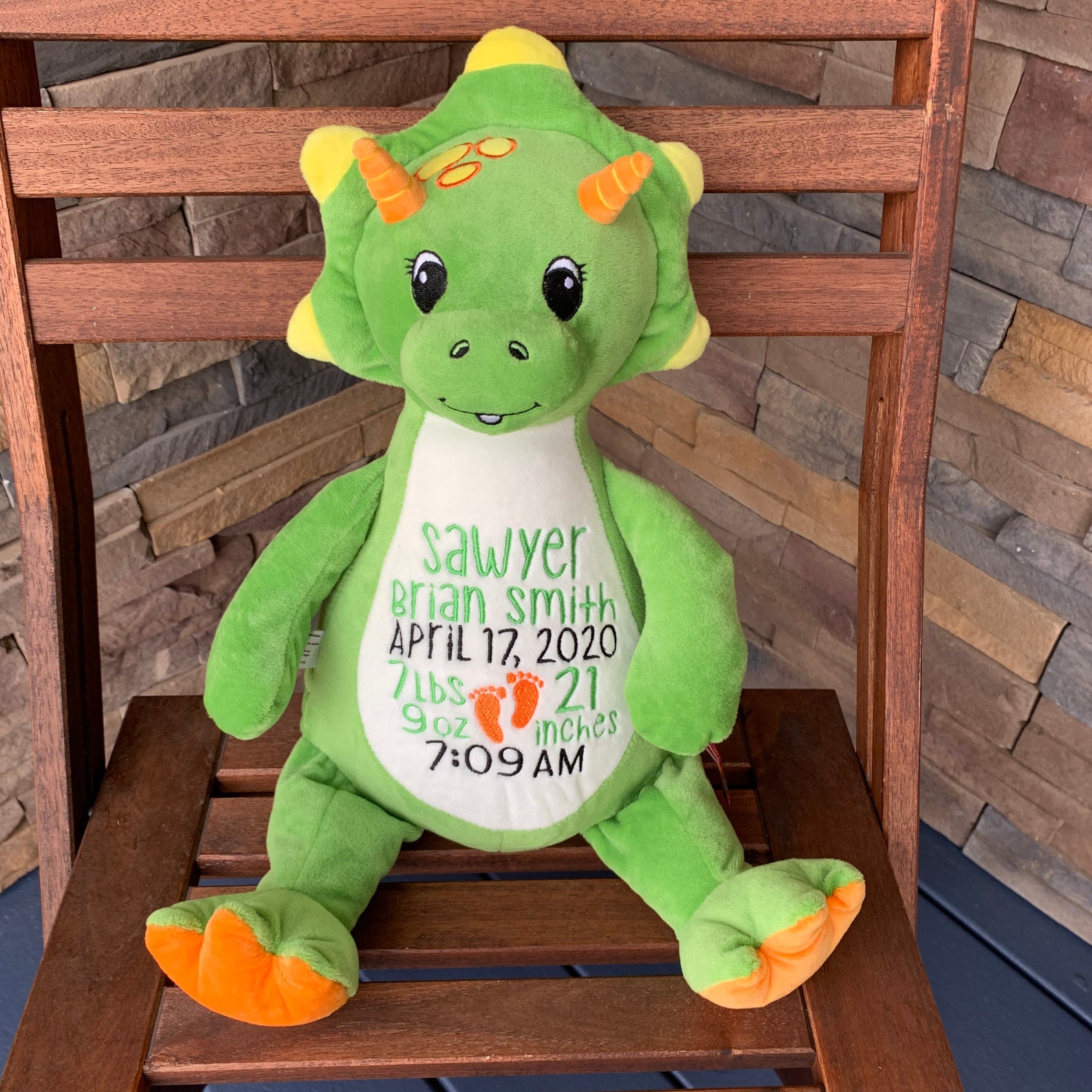 Birth Stat Stuffed Animal Personalized Baby Gift - Etsy