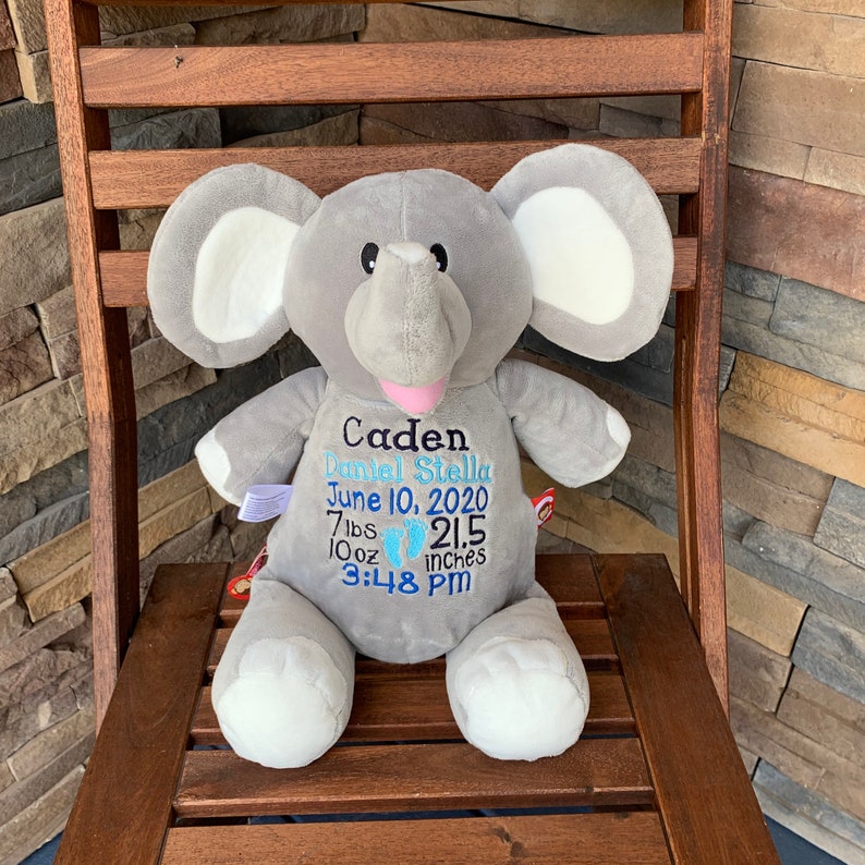 Birth Stat Stuffed Animal Personalized Baby Gift - Etsy