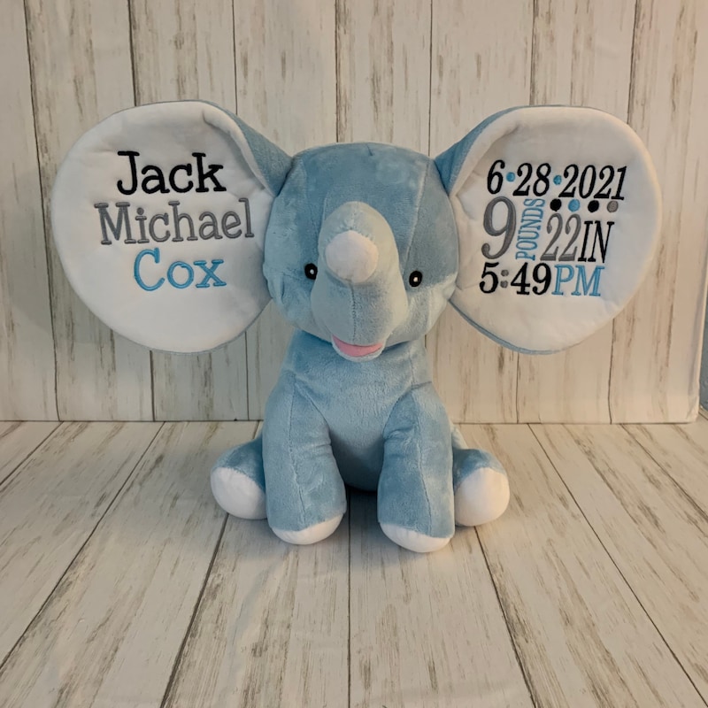 Birth Stat Elephant - Etsy