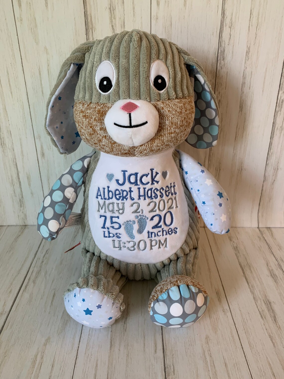 Bunny Birth Stat Stuffed Animal Personalized Stuffed Animal | Etsy