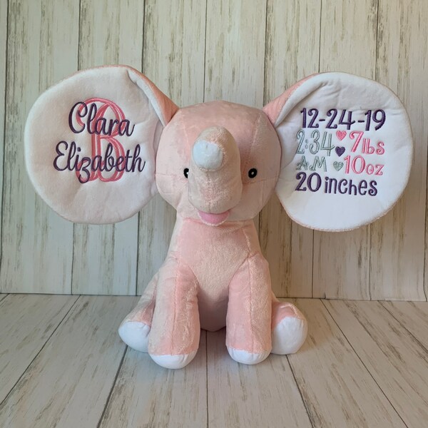 Birth Stat Elephant - Etsy