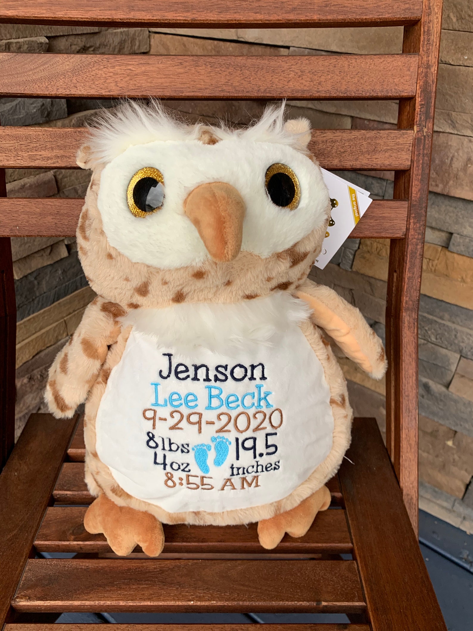 Owl Birth Stat Stuffed Animal Personalized Stuffed Animal | Etsy