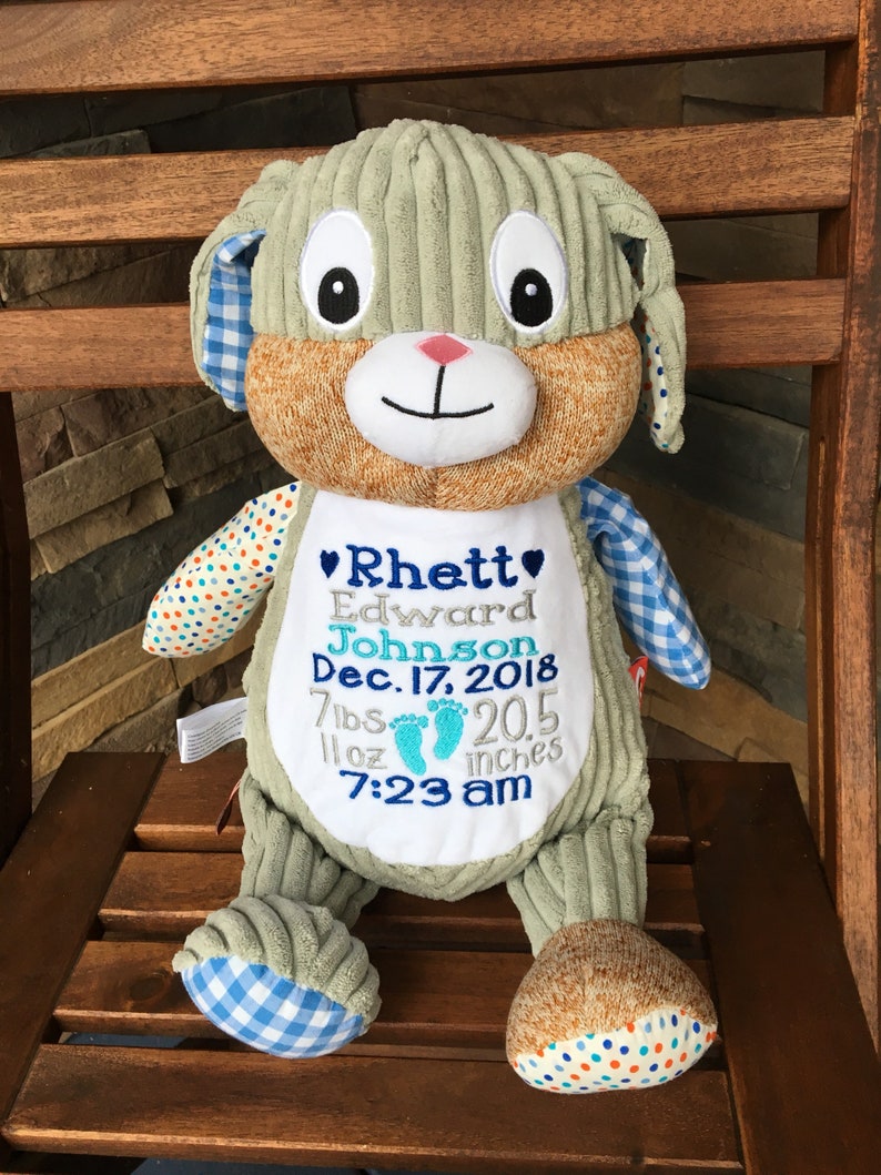 Bunny Birth Stat Stuffed Animal Personalized stuffed animal | Etsy