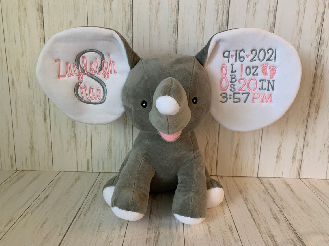 Personalized Elephant Personalized Baby Gift Dumble - Etsy